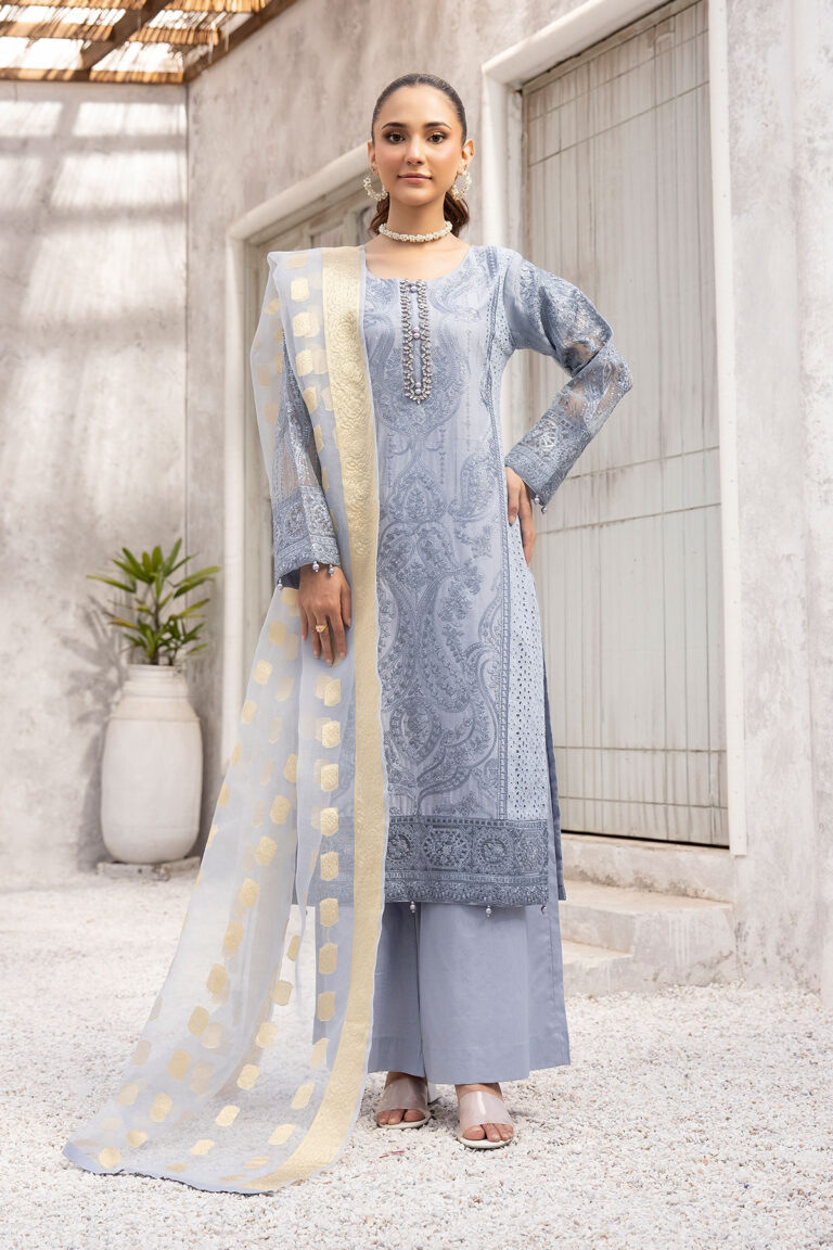 Noor collection 3 piece embroidered eid suit