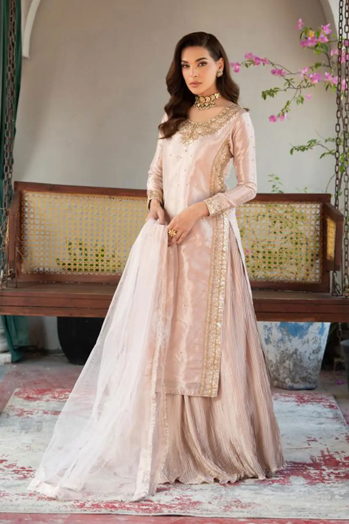 Hussain Rehar luxe embroidered lengha suit collection