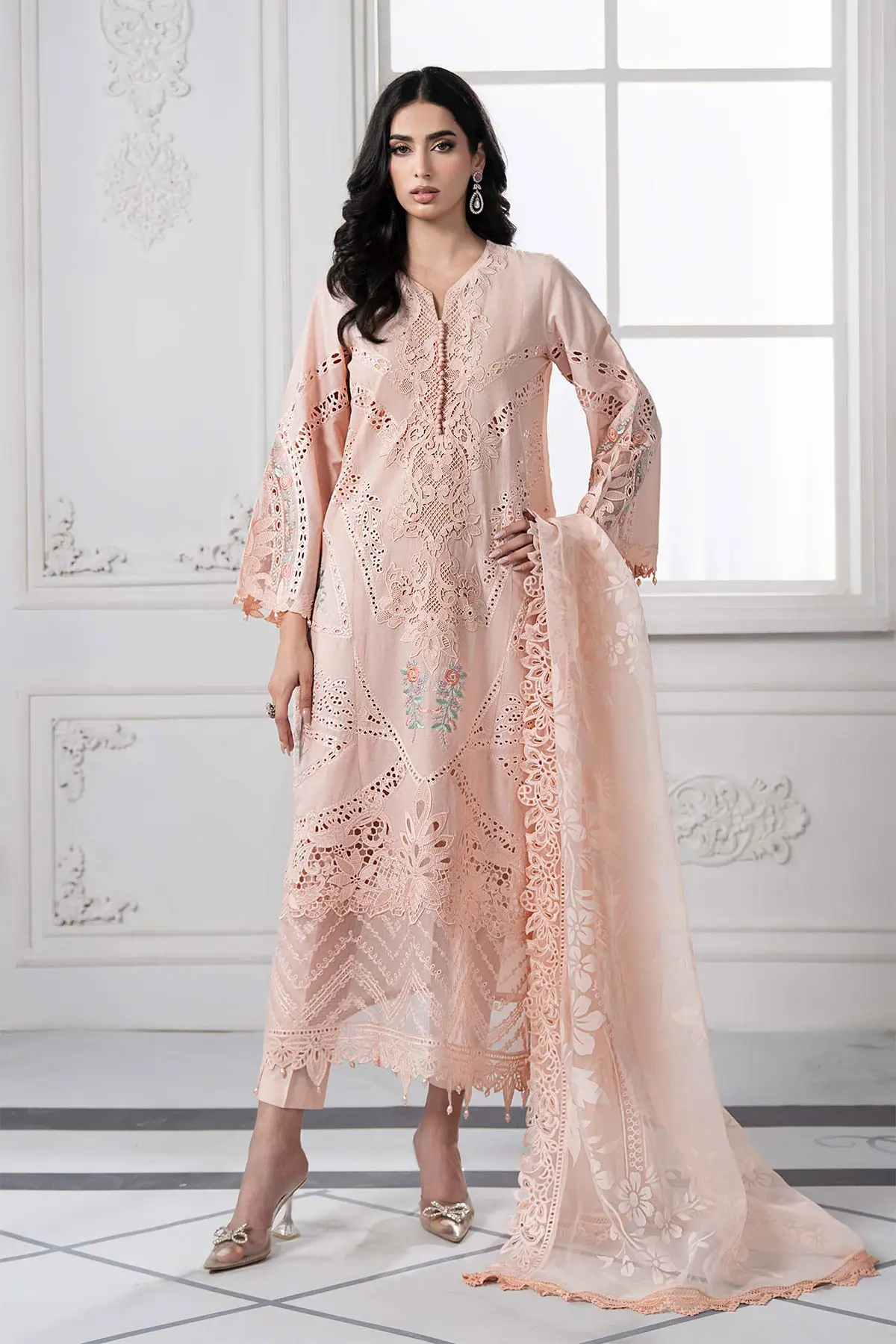 Oria luxe 3 piece embroidered lawn collection