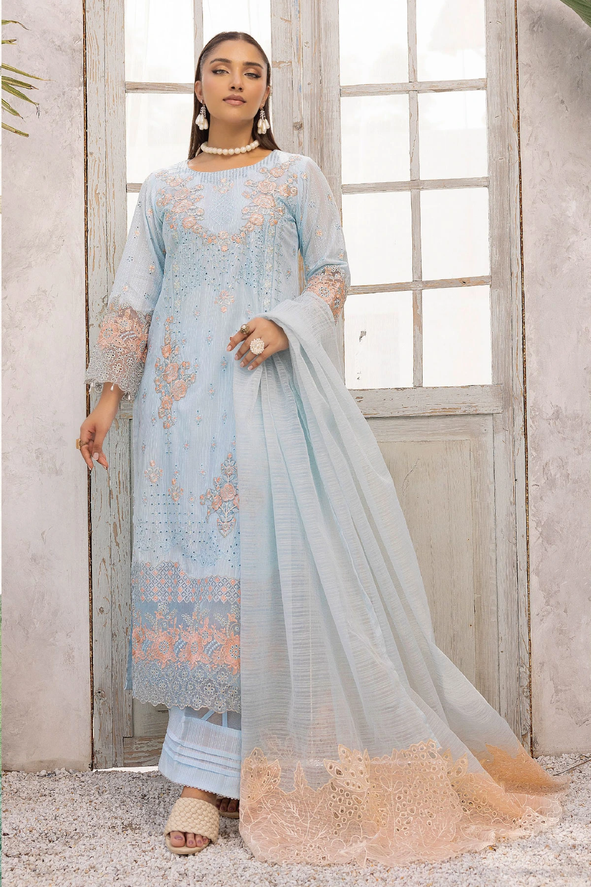 Jazmin luxe collection 3 piece embroidered suit