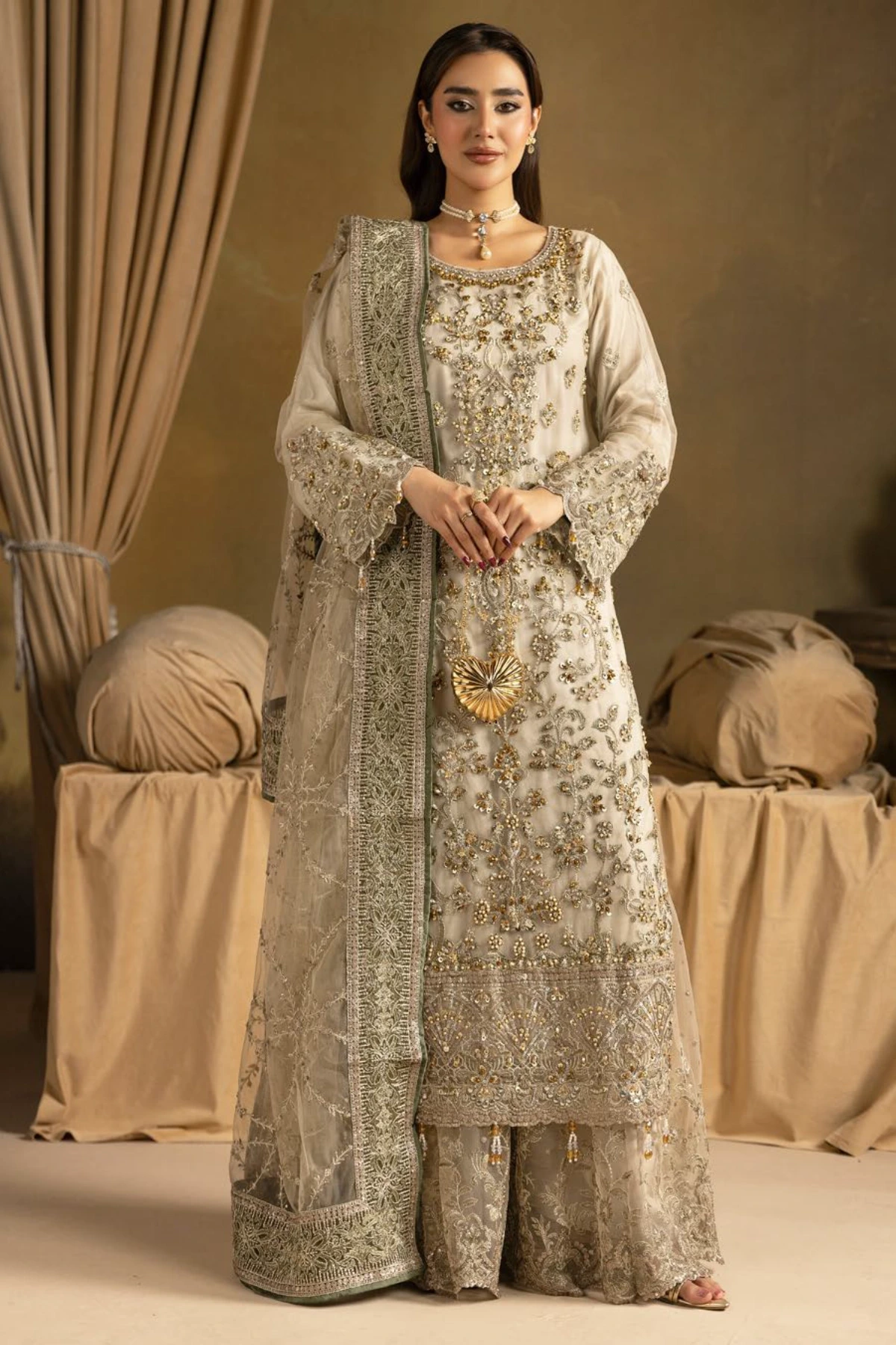 Noir 3 piece luxe embroidered premium collection