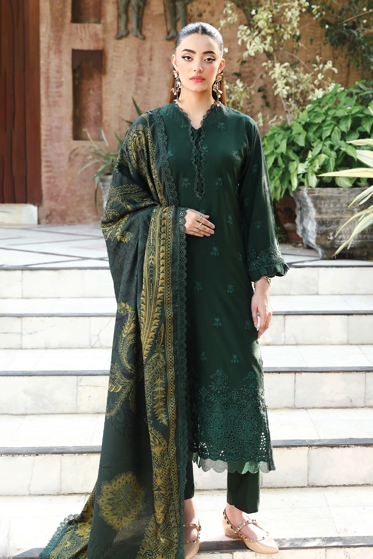 Mehar 3 piece chikan kari premium collection