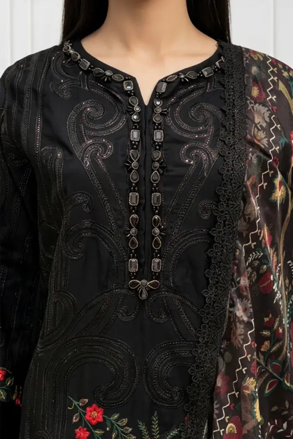 Shiffonz luxury collection 3 piece embroidered suit